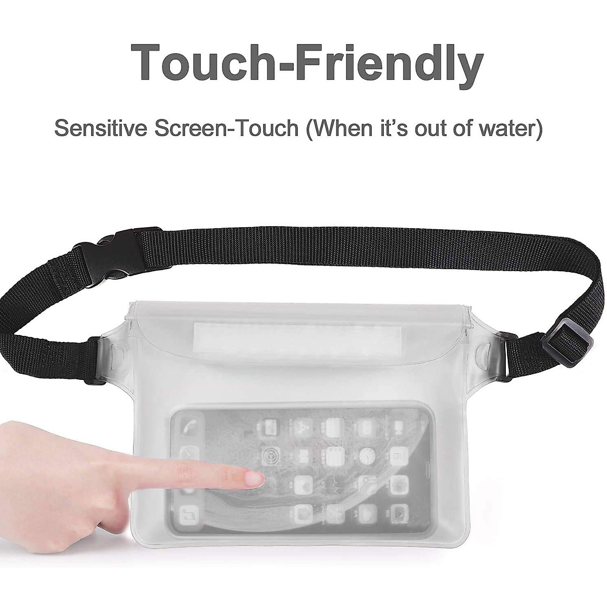 Waterproof Bags with Waist Shoulder Strap Dry Pouch Case to Keep Phone and Valuables Dry and Safe Perfect for Boating Swimming Snorkeling Kayaking Beach Water Parks…