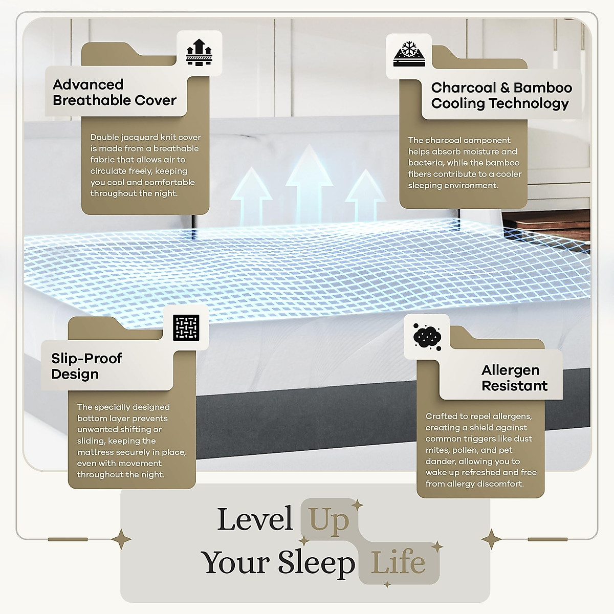 Sven & Son Luxury Hybrid Spring Mattress, Premium Materials, CertiPUR-US, Made in The USA, 14 inch Medium Soft - King