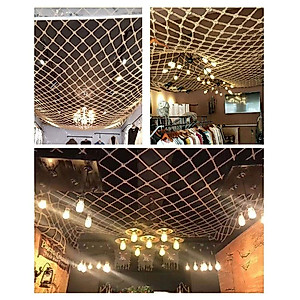 XCYYBB Child Safety Net,Hemp Rope Net,Photo Wall Decoration Mesh Nets,Climbing Rope Net,Cargo Rope Ladder Truck Trailer Netting Balcony Protection Fence