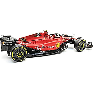 XTD Bburago 1:18 Ferrari 2022 F1-75 #16 #55 F1 Racing Formula Car Static Simulation Diecast Alloy Model Car (2022 F1-75 #55)