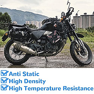 DIMEANI Motorcycle Gas Can, UTV Gas Can with mount, 5L 1.3 Gallon Black Fuel Can Temperature Resistant Antistatic Compatible with Most Cars Motorcycle SUV ATV UTV