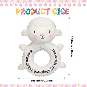 Lamb Stuffed Animal Little Sheep Stuffed Animal Praying Baptism Soft Lamb Plush Snuggle God's Lamb with Embroidered Religious Gifts for Boys Girl Baby Showers Mom's Barnyard Nursery Decor Doll Toy