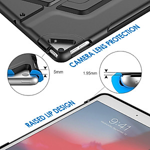 JETech Case for iPad Air 10.5 (3rd Generation 2019 Model) and iPad Pro 10.5 2017, Double-fold Stand with Shockproof TPU Back Cover, Auto Wake/Sleep (Black)