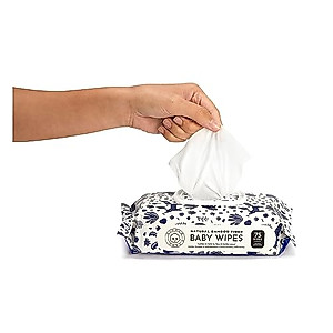 Little Toes Natural Baby Wipes with Woodland Design 75 Count