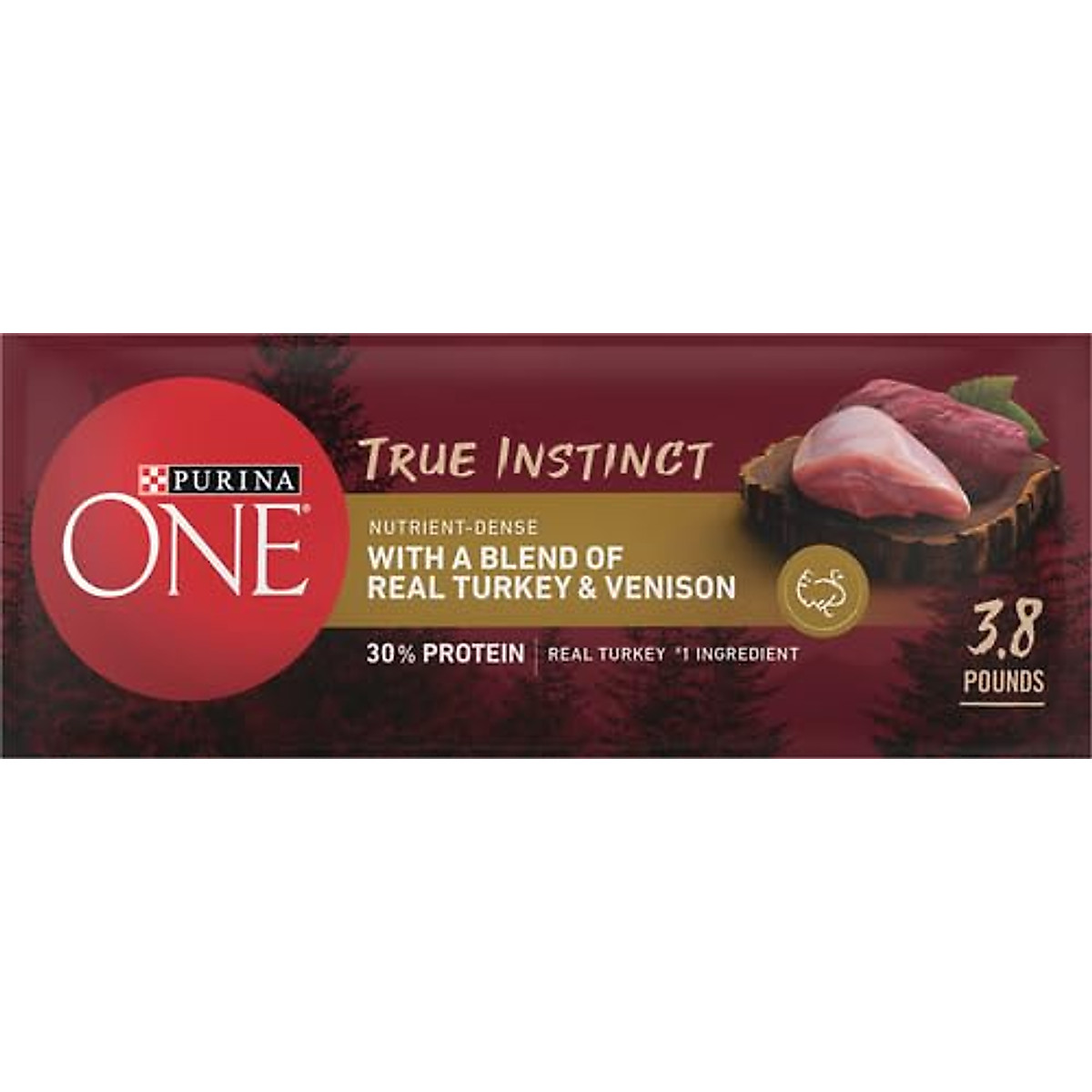 Purina ONE High Protein, Natural Dry Dog Food, True Instinct With Real Turkey & Venison - 3.8 lb. Bag