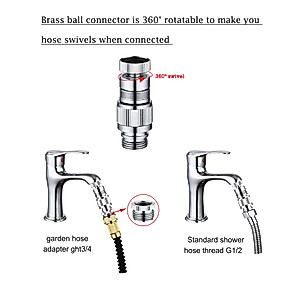 Walkinginrain Kitchen Sink Faucet Quick Connector, Dishwasher Washer Snap Coupling Adapter, Faucet to Garden Hose Adapter for Bathroom Kitchen/Shower Hose/Garden Hose