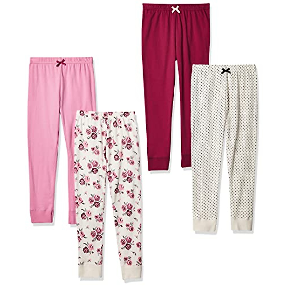 Hudson Baby Unisex Baby Cotton Pants and Leggings Rose, 5 Toddler