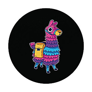 Funny Loot Llama Pinata With Yellow Saddlebag Artwork PopSockets PopGrip: Swappable Grip for Phones & Tablets