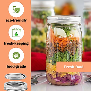 12 Pcs Antirust Regular Mouth Mason Jar Lids with Rings for Vacuum Sealer, Ball, Kerr Jars Canning Lids with Rings, Set of 6