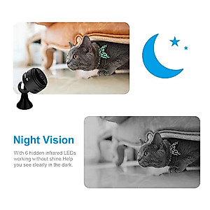 WOHAOK Mini Hidden Cameras, Wireless WiFi Camera HD 1080P Home Security, Surveillance with Audio and Video Live Feed, Covert Baby Nanny Cam, Tiny Smart Cameras with Night Vision and Motion Detection