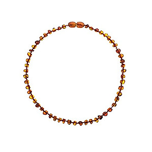 Baltic Wonder Baltic Necklaces (Baroque Polished Cognac) Certified as 100% Authentic Baltic Amber.