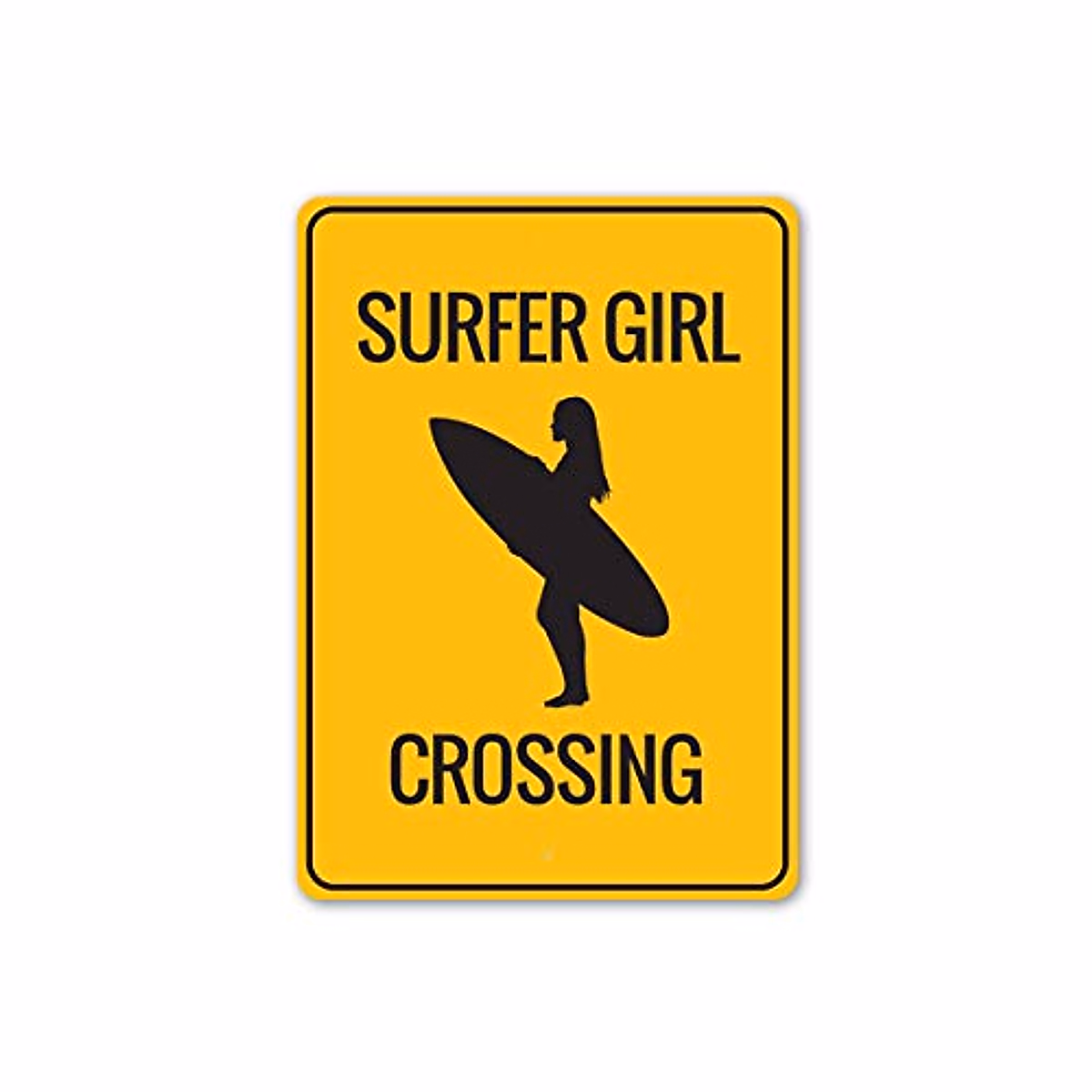 CharcasUS Metal Signs - Surfer Girls Sign Surfing Girl Sign Surfers Surf Novelty Sign Wall Decor