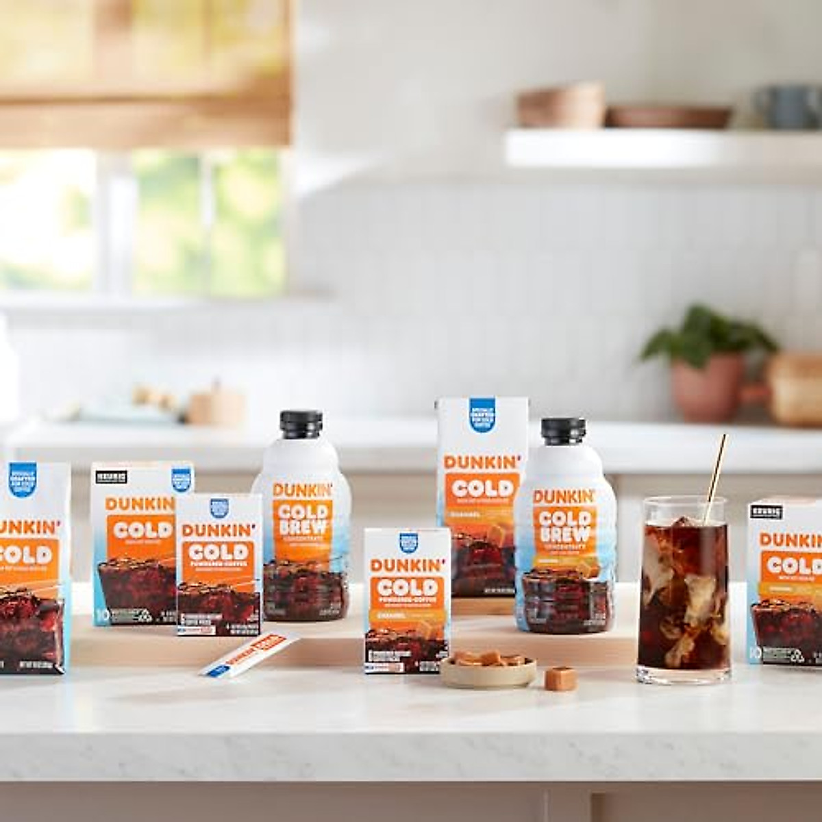 Dunkin' Cold Caramel Flavored Coffee, 60 Keurig K-Cup Pods