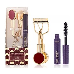 Tarte Party Ready Lashes Curler & Mascara Holiday Gift Set:: Lash Curler and Mini Deluxe Lights, Camera, Lashes 4-in-1 Mascara
