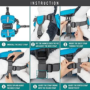 PetAmi Dog Backpack for Medium Large Dogs, Dog Saddle Bag For Dogs to Wear, Tactical Harness Saddlebag with Reflective Safety Side Pockets for Hiking, Camping, Vest Dog Pack for Travel (Black, Medium)