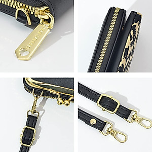 Women Leopard Crossbody Bag Cell Phone Purse Wallet for iPhone 15 Pro Max, 15 Pro, 15 Plus, 15, for Samsung Galaxy S23 FE, A05s, A05, F34, M34 5G, F54, A24 4G, F14, M54, A54