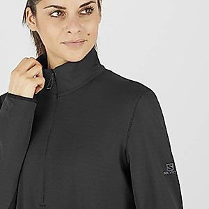 Salomon Women's Standard Outrack Half Zip, Black, Large