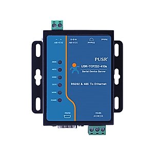 PUSR RS232 RS485 Modbus RTU to Modbus TCP Gateway Serial to Ethernet Converter USR-TCP232-410s