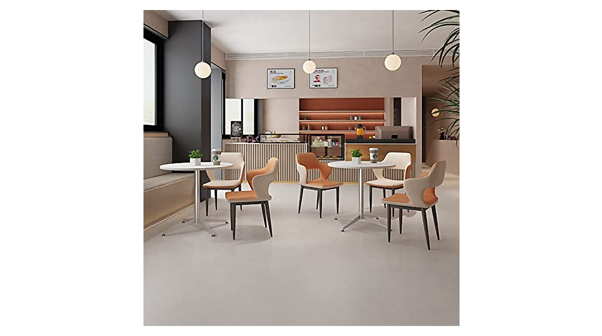 Elegant Small White Round Dining Table for Office or Home