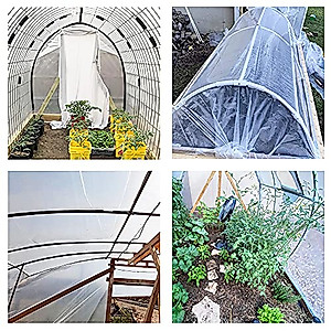 6 mil Greenhouse Plastic Film Sheeting Cover, 10' x 26' UV Resistant Polyethylene Film, 4 Year Green House Hoop Supply Farm Plastic Cover