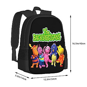 Pobecan The Anime Backyardigans Backpack Large Capacity Leisure Travel Backpack Book Bag Outgoing Daypack 12.5x5.5x16.5 inch