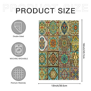 Double-sided garden flag Mandala Talavera Mexican Tiles Outdoor Flag Garden Flag Yard Outdoor Decoration （12×18in）.