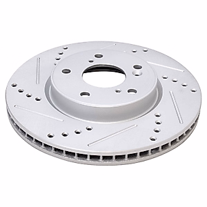 TRQ Front Performance Brake Pad & Rotor Kit Brake Pads Brake Rotors Set Ceramic Premium G-Coated Compatible with 2013-2018 Honda Accord 2016-2022 HR-V