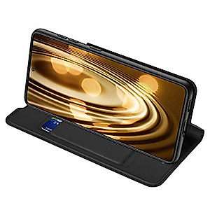 Leather Case for Samsung Galaxy S21 6.2 Inch 2021, Contracted PU Slim Shockproof Protective Cover Flip Folio Magnetic Bumper (Black)