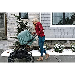 Baby Car Seat Cover Canopy and Nursing Cover Multi-Use Stretchy 5 in 1 Gift "Juniper" by Copper Pearl