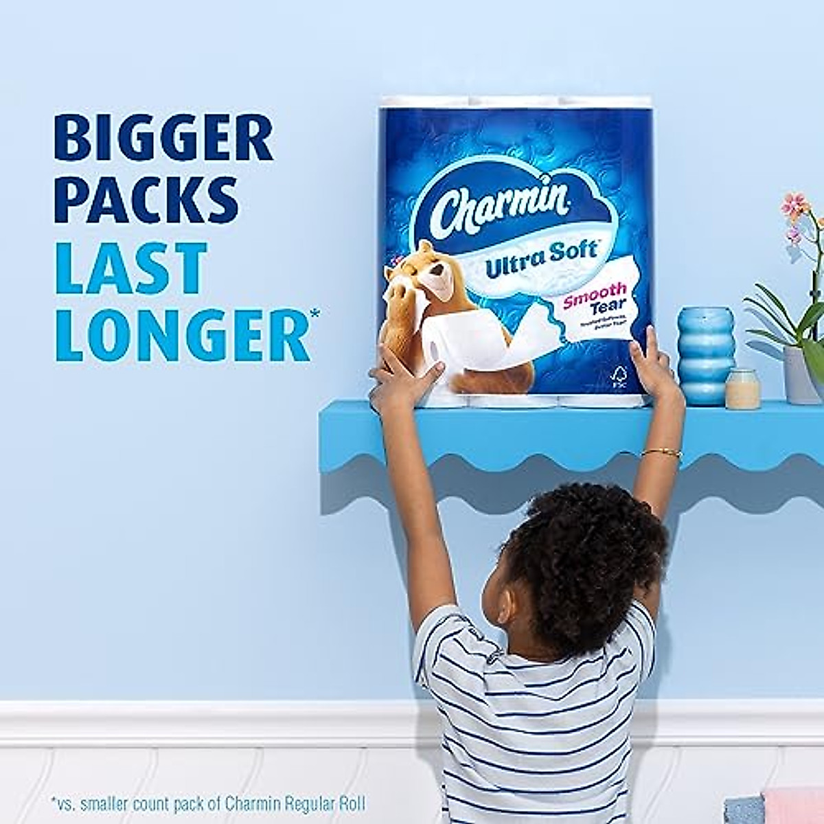 Charmin Ultra Soft Toilet Paper 6 Mega Rolls, 224 Sheets Per Roll, 1.5 pounds