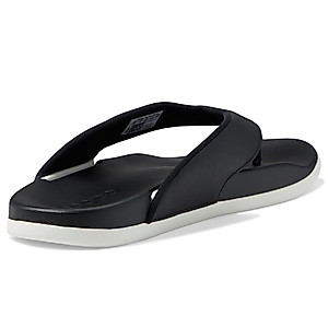 adidas Women's Adilette Comfort Flip Flop Slide Sandal, Black/White/Black, 7