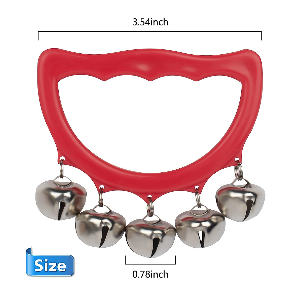 MUSCELL Jingle Bells, 24 Pcs Christmas Hand Bells Jingle Bells, Brightly Colored Musical Instruments Jingle Bells Gift for Children Party, Classroom and Show, for 3+Years Old