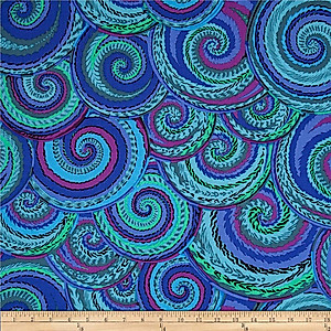 Kaffe Fassett Collective Curly Baskets Cobalt, Fabric by the Yard