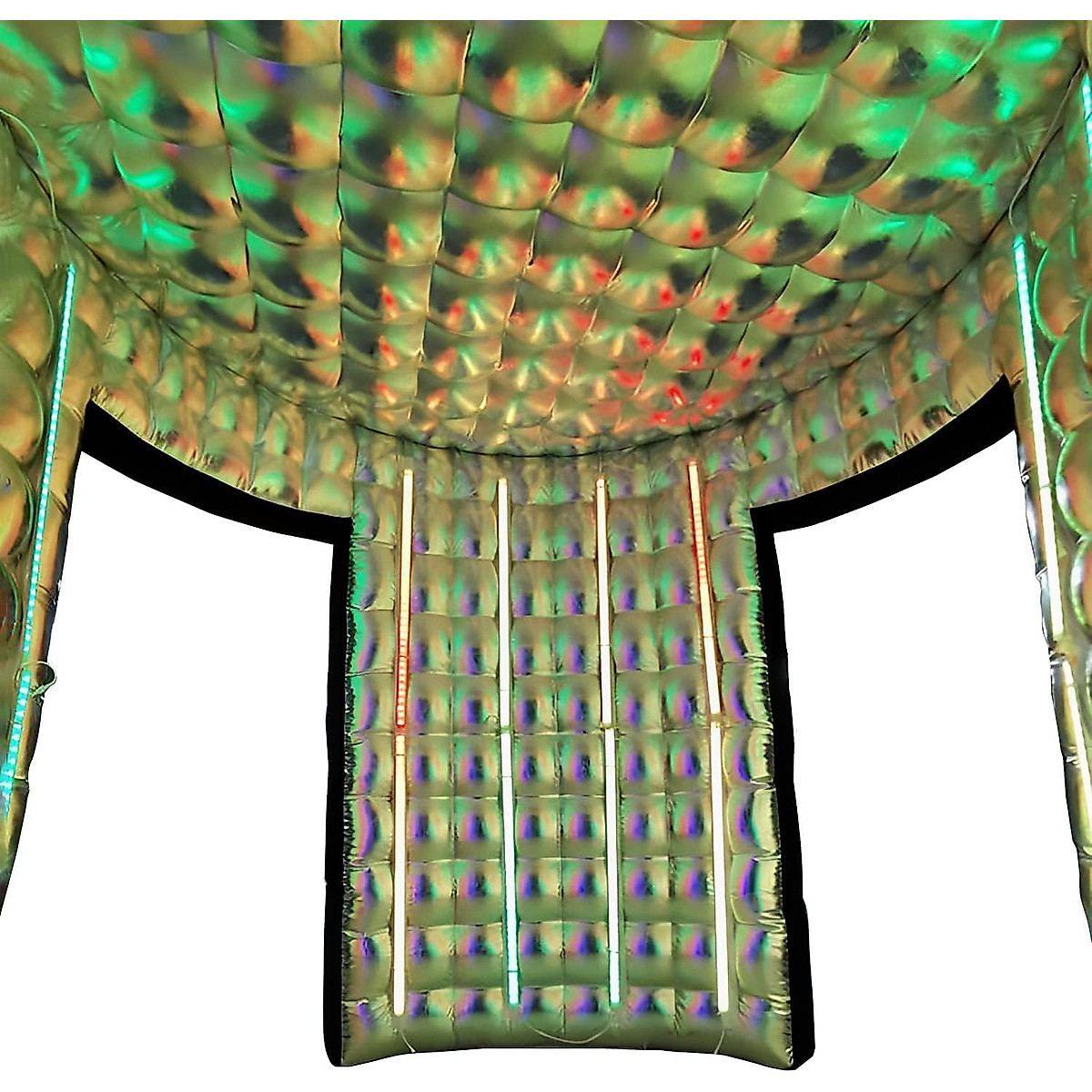Inflatable 360 Photo Booth Enclosure, RGB Lights Backdrop Photobooth 10ft (Width) x 8ft (Height) for Party Events Live Streaming Rental