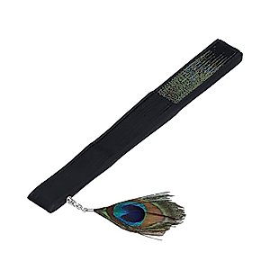 Chinese Fan, Beautiful Peacock Pattern Hand Fan Widely Used for Clothes Decoration for Dance Performance
