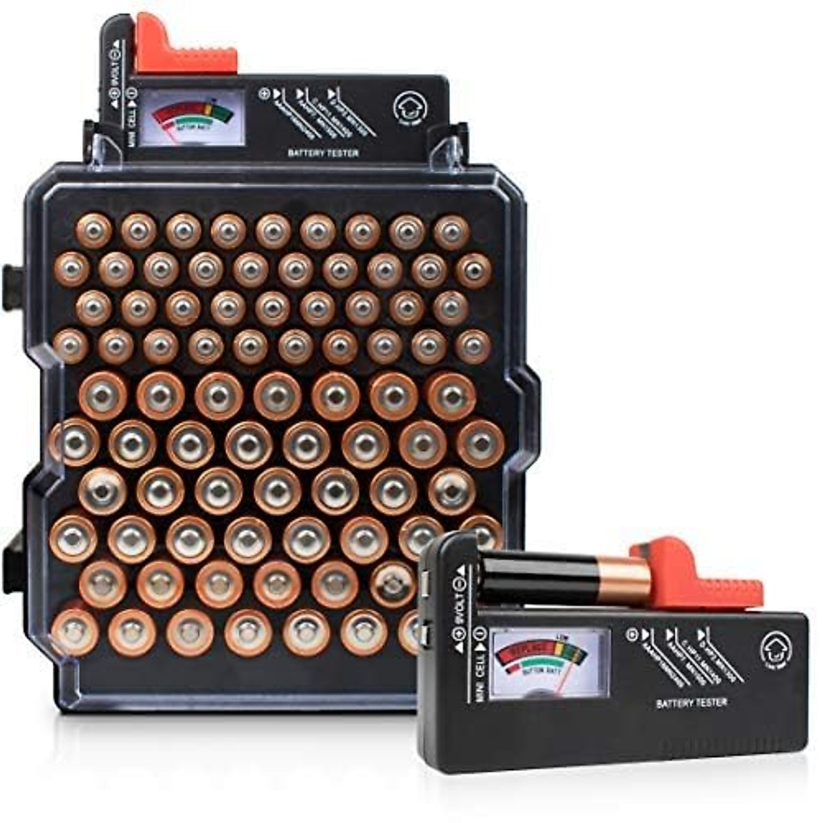 Battery Tester Checker (1 Pack w/Organizer)