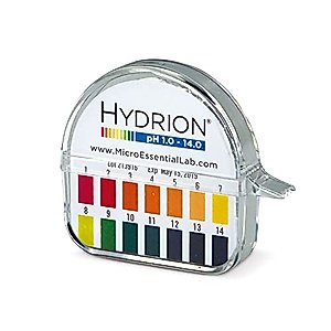 Hydrion Spectral pH Paper Dispenser (pH 1.0 to 14.0), Single Roll