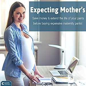 Flexible Button Waist Extenders for Pants (6-Pack Black) Men and Women’s Pants, Shorts, Skirts - Jean Extender Button by Comfy Clothiers