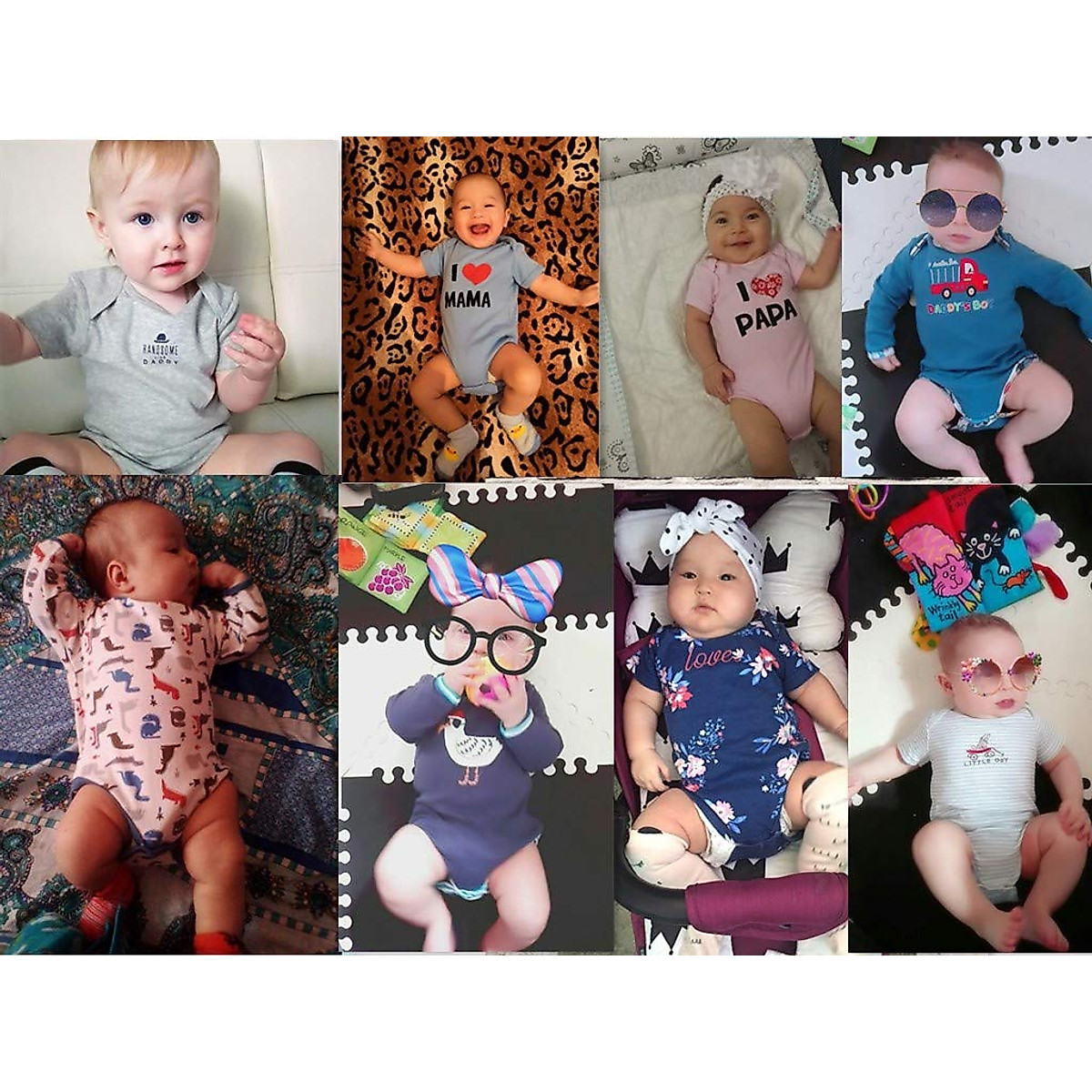 Kiddiezoom Baby Layette Set Baby Boys' 9-Piece Bodysuits Pants Set Toddler Girl Boy Unisex Baby Gift Sets