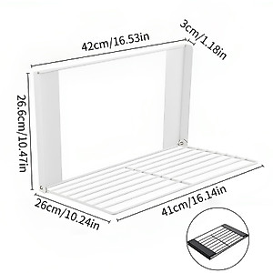 ROLIZOE Magnetic Multi-Purpose Organizer Shelf for Washing Machine Side Storage,Fridge Magnet Organizer Shelf,Towel Storage Rack for Bathroom, Laundry Room Magnetic Folding Shelf（White）