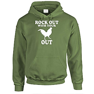 The Goozler V2 ROCK OUT WITH YOUR COCK OUT - Pullover Hoodie, Military Green, 3XL