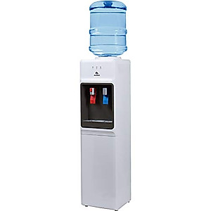 Avalon A1WATERCOOLER A1 Top Loading Cooler Dispenser, Hot & Cold Water, Child Safety Lock, Innovative Slim Design, Holds 3 or 5 Gallon Bottles-UL/Energy Star Approved, White
