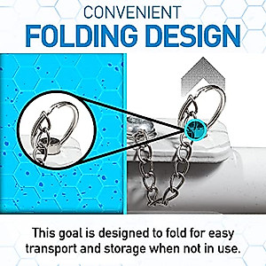 Franklin Sports Futsal Goal - Aluminum Official Size Futsal Goal - Indoor Soccer Net - Folding, Portable Futsal + Soccer Goal - 9' 10" x 6'7"