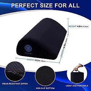 Foot Rest for Under Desk at Work, Footrest Under Desk Ergonomic Foot Stool Leg Support Pillow Cushion for Office Home, Teardrop Black