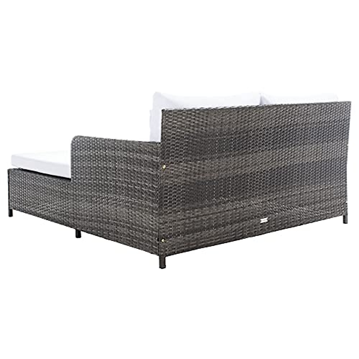 Safavieh Outdoor Collection Cadeo Grey Brown/White Cushion Daybed PAT7500C