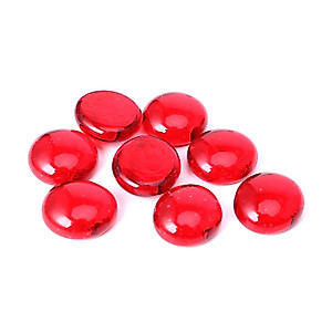 GRISUN 1/2 Inch Red Luster Fire Pit Glass, Round Glass Rocks for Natural or Propane Fireplace, Fire Pit Round Glass Safe for Outdoors and Indoors Firepit Glass, 10 Pounds Fire Glass Beads