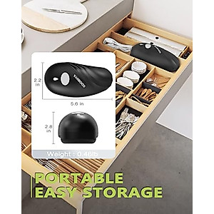 COOBIIYA Powerful Electric Can Opener, Rechargeable Can Opener Cordless for Seniors for Kitchen- Automatic Stop One Touch Can Electric Opener with Smooth Edge (Black)