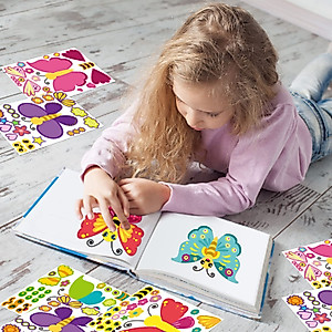 30 Pack Butterflies Stickers for Kids 5 Designs Butterfly Crafts Make a Face Stickers DIY Mix and Match Make Your Own Decals for Festival Gifts Rewards Arts Projects Party Favors Games School Summer