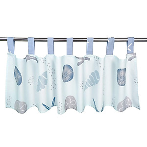 Brandream Boys Nursery Bedding Blue White Beach Theme Baby Crib Bedding Set with Starfish Seashell, 100% Cotton