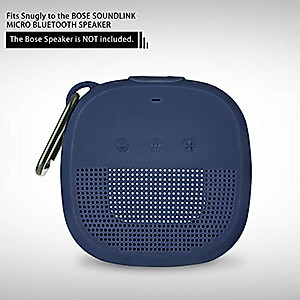 Aotnex Silicone Case for Bose SoundLink Micro Bluetooth Speaker, Super Soft Waterproof Shockproof Cover with Portable Metal Hook Fits Bose Micro Speaker for Secure Outdoor Protection(1 Pack) (Blue)